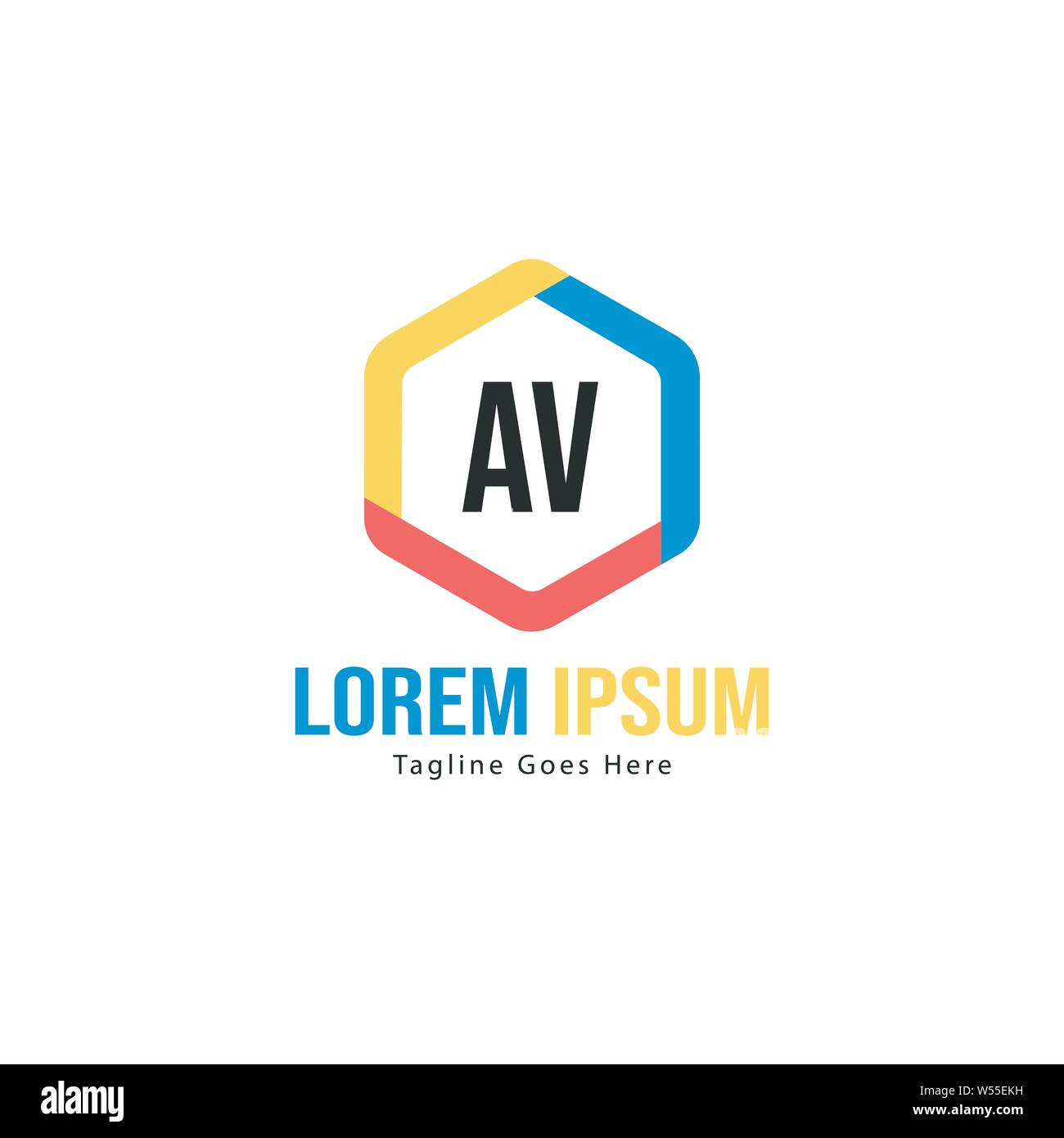 AV Letter Logo Design. Creative Modern AV Letters Icon Illustration ...