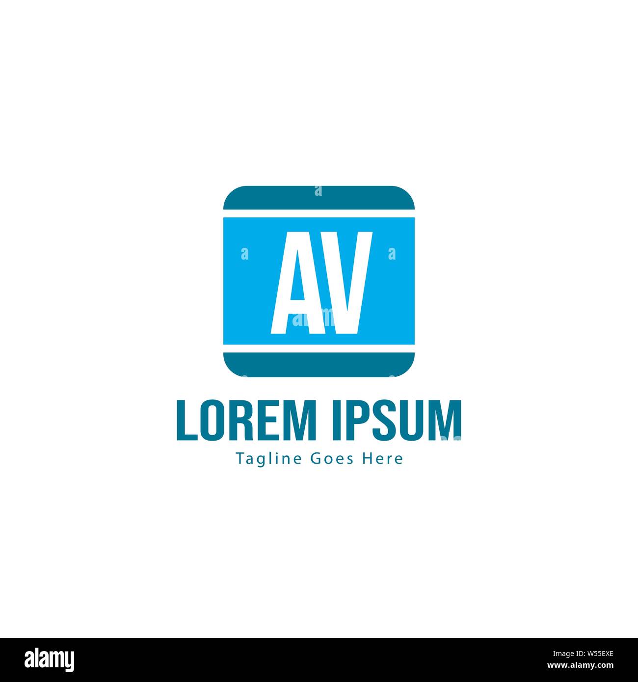 AV Letter Logo Design. Creative Modern AV Letters Icon Illustration ...