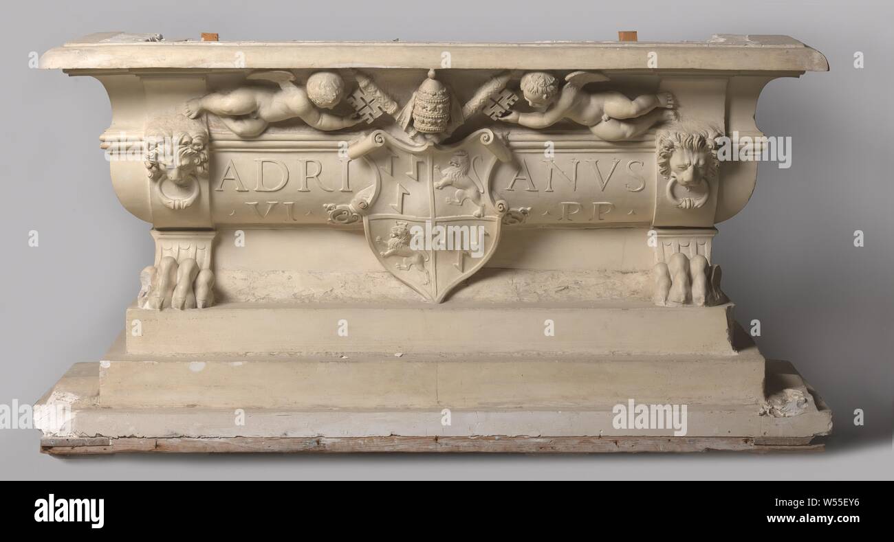 Sarcophagus, part burial monument of Pope Adrianus VI, Adrianus VI ...