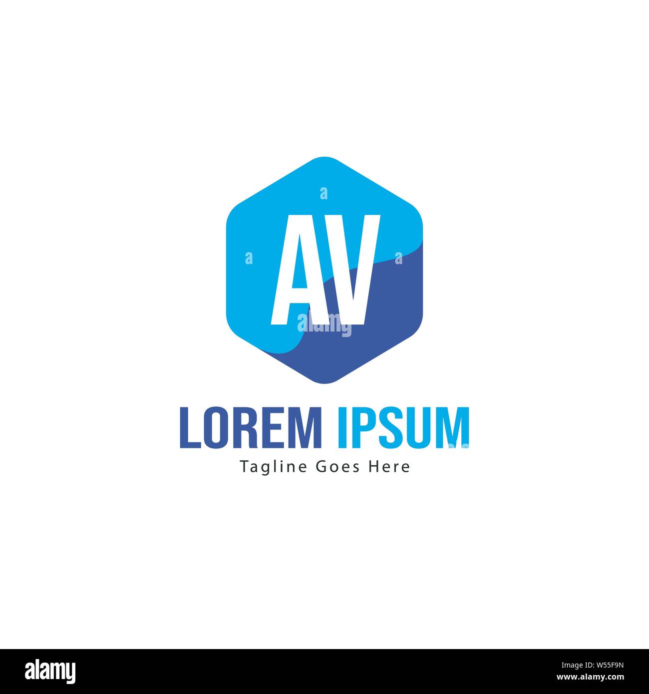 AV Letter Logo Design. Creative Modern AV Letters Icon Illustration ...