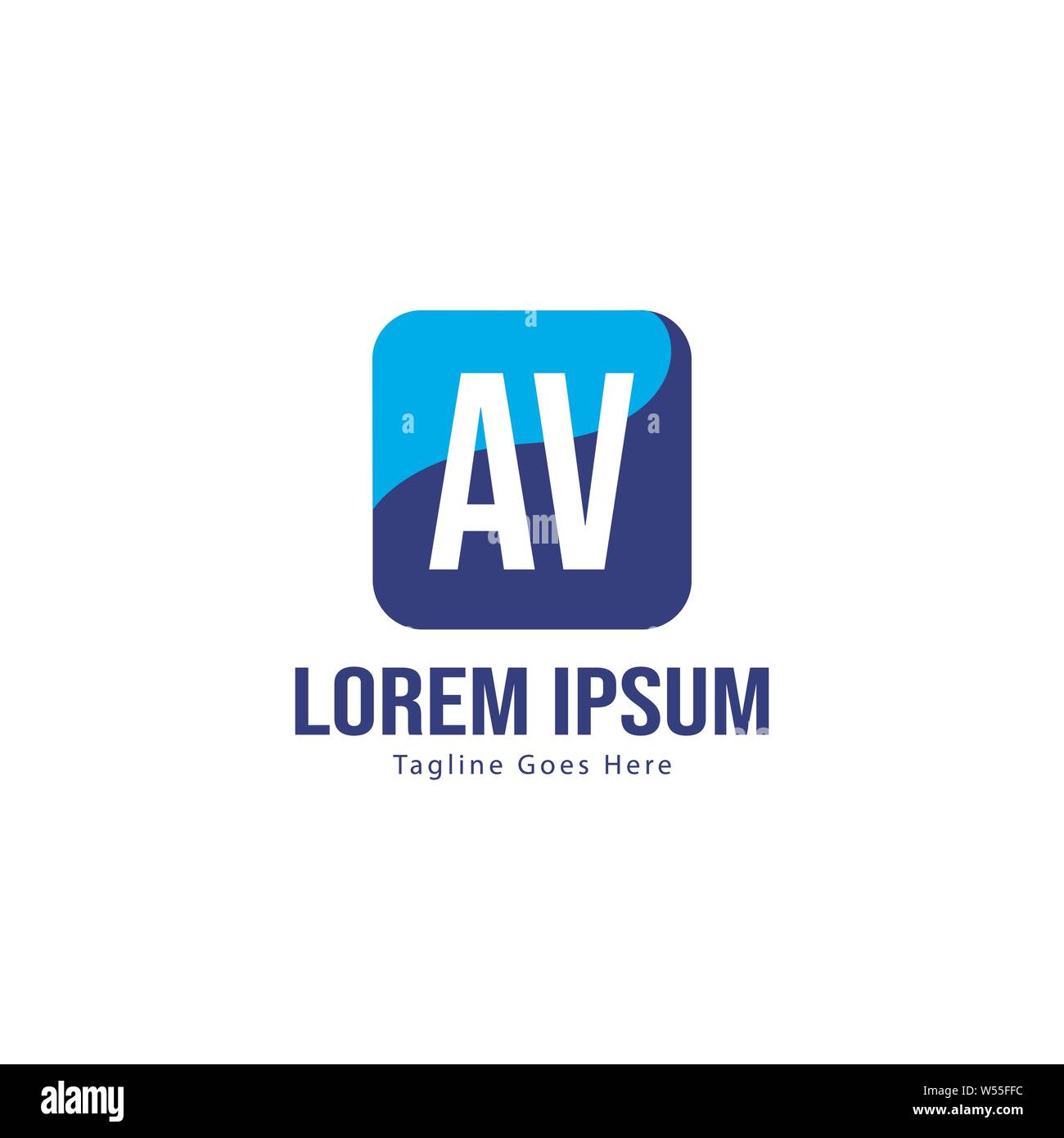 AV Letter Logo Design. Creative Modern AV Letters Icon Illustration ...