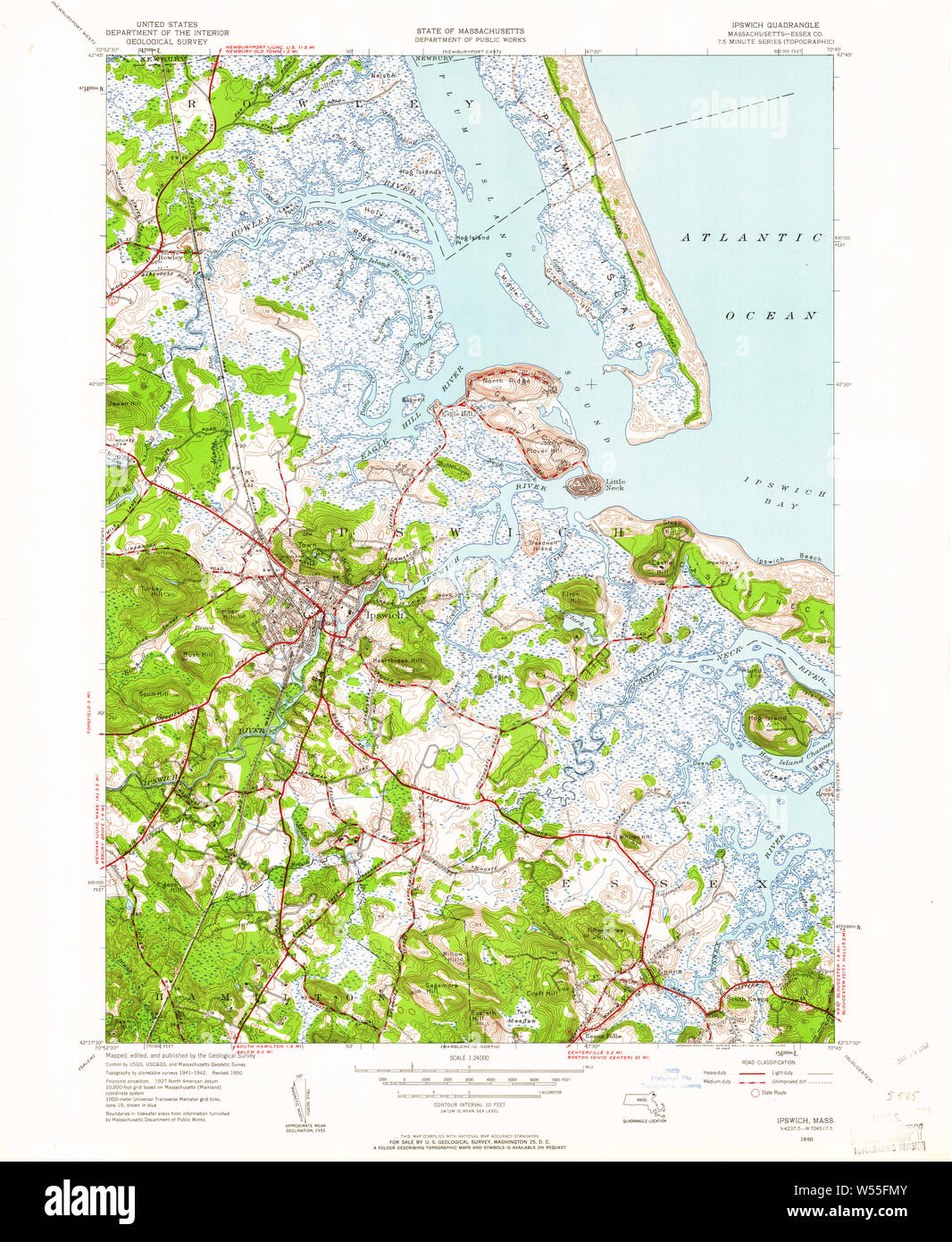 Map of ipswich massachusetts hi-res stock photography and images - Alamy