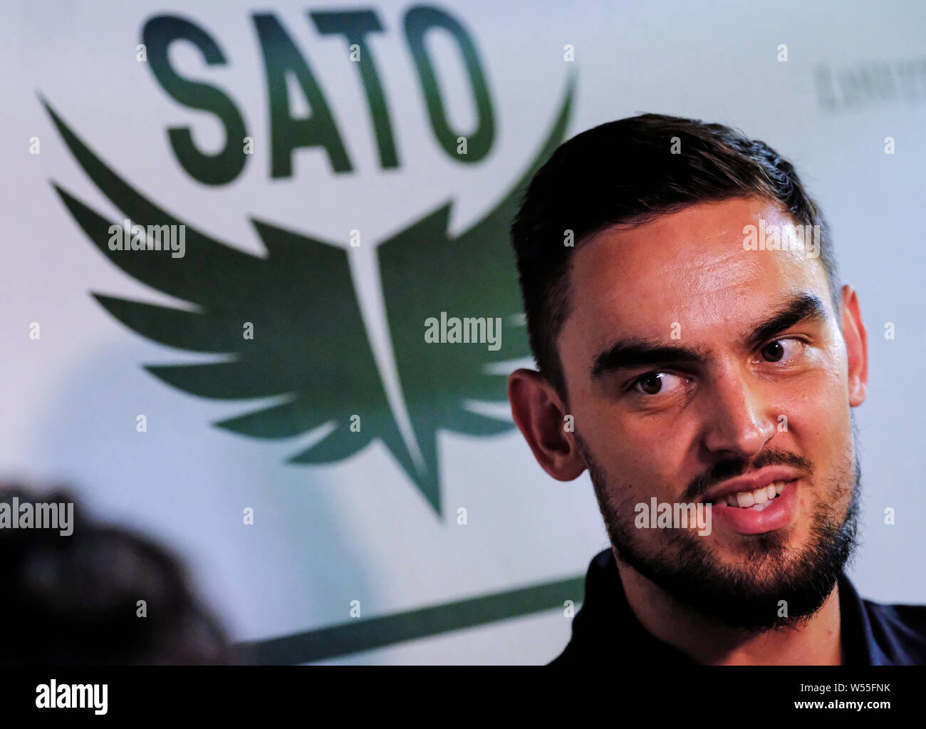 Prague, Czech Republic. 26th July, 2019. Czech basketball player of NBA ...