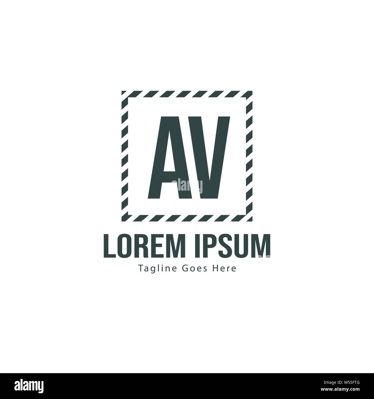 AV Letter Logo Design. Creative Modern AV Letters Icon Illustration ...