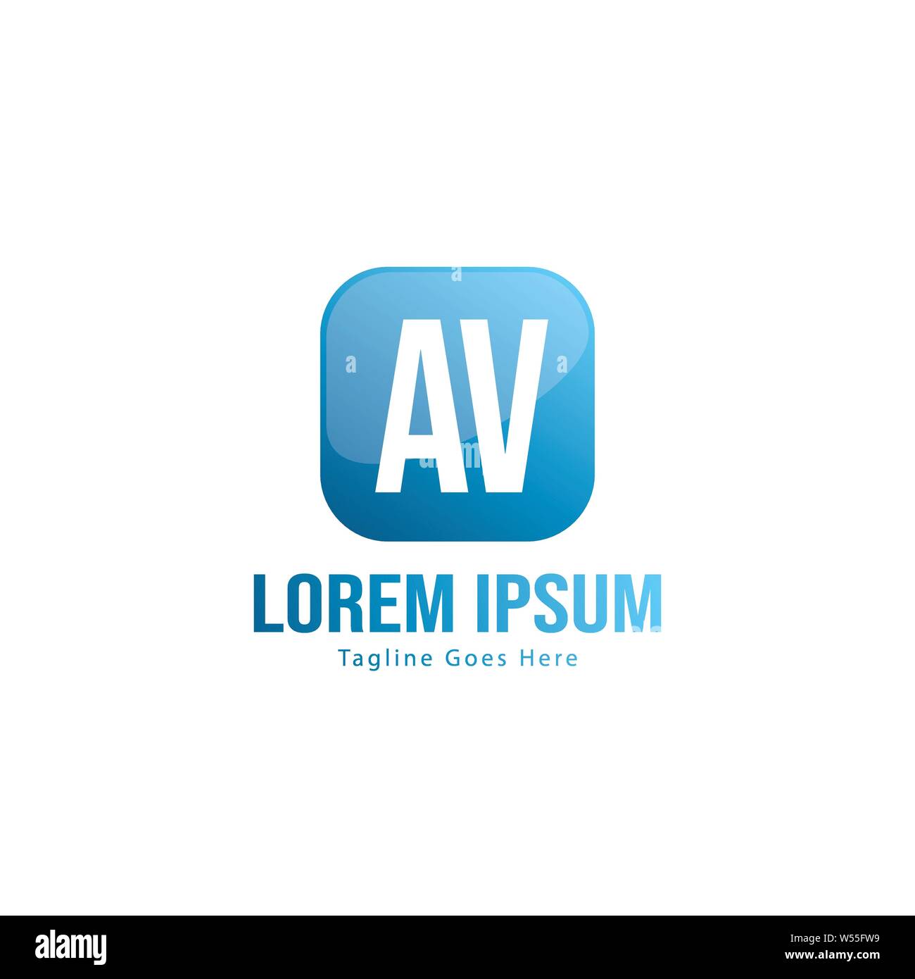 AV Letter Logo Design. Creative Modern AV Letters Icon Illustration ...