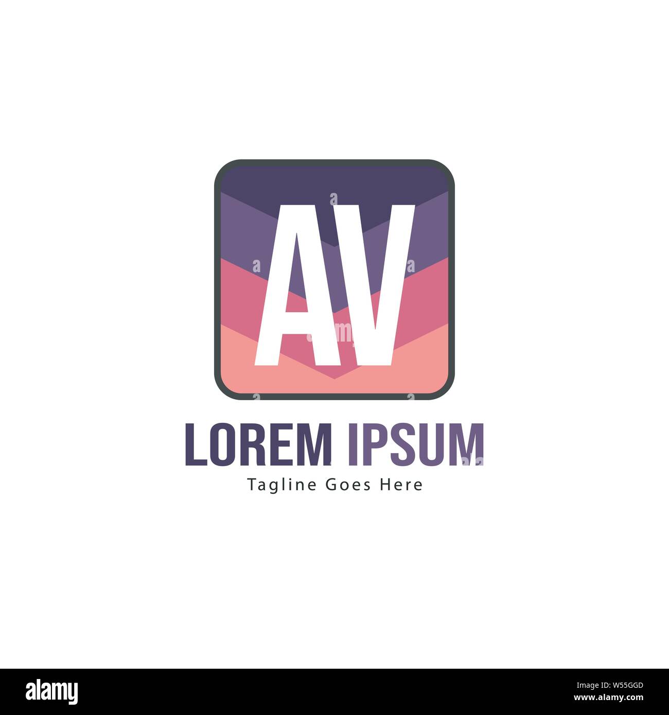 AV Letter Logo Design. Creative Modern AV Letters Icon Illustration ...