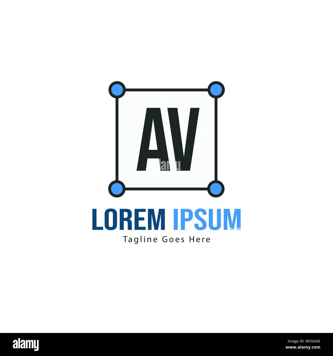 AV Letter Logo Design. Creative Modern AV Letters Icon Illustration ...