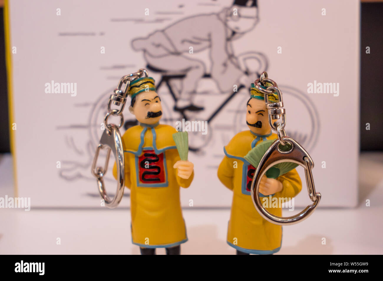 Tintin products are displayed at a Tintin shop in Shanghai, China, 28 ...