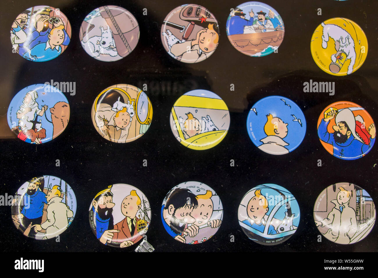 Tintin products are displayed at a Tintin shop in Shanghai, China, 28 ...