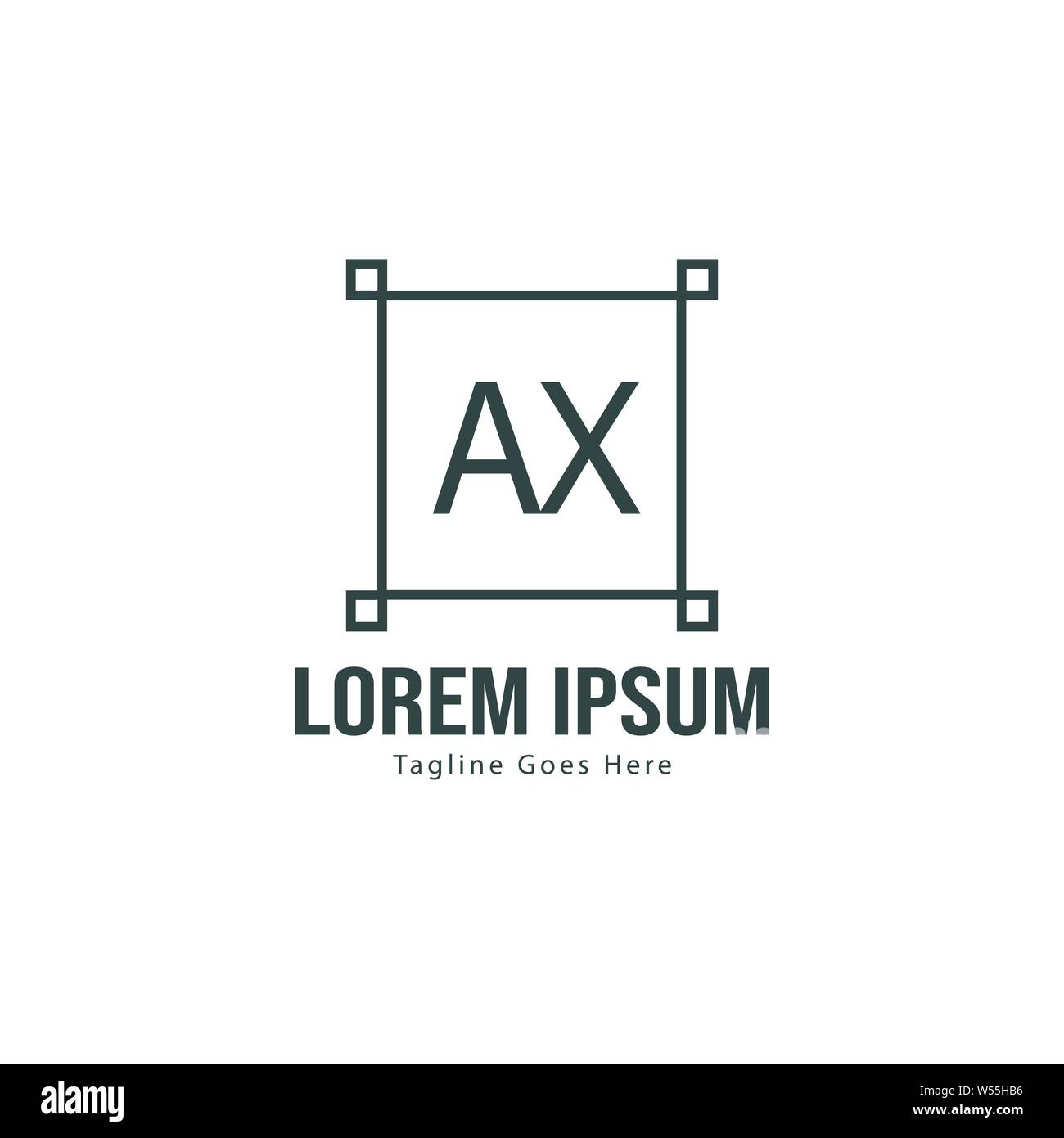 AX Letter Logo Design. Creative Modern AX Letters Icon Illustration ...
