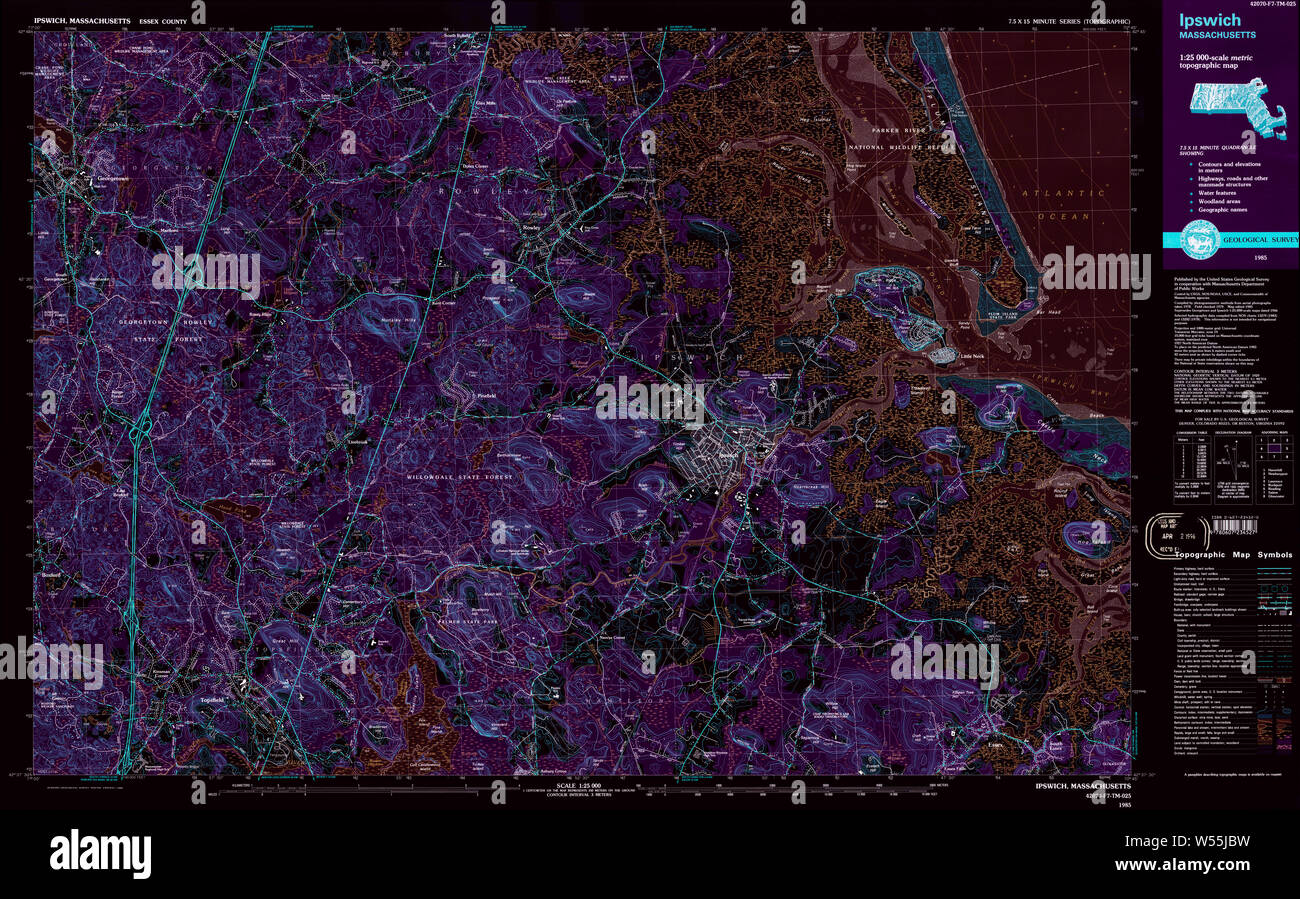 Map of ipswich massachusetts hi-res stock photography and images - Alamy