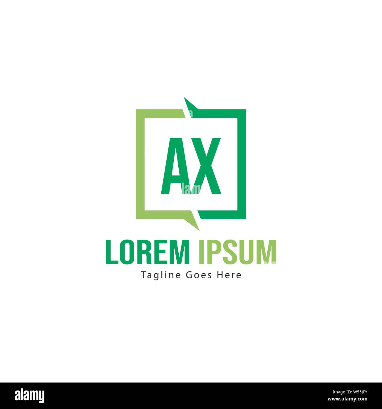 AX Letter Logo Design. Creative Modern AX Letters Icon Illustration ...