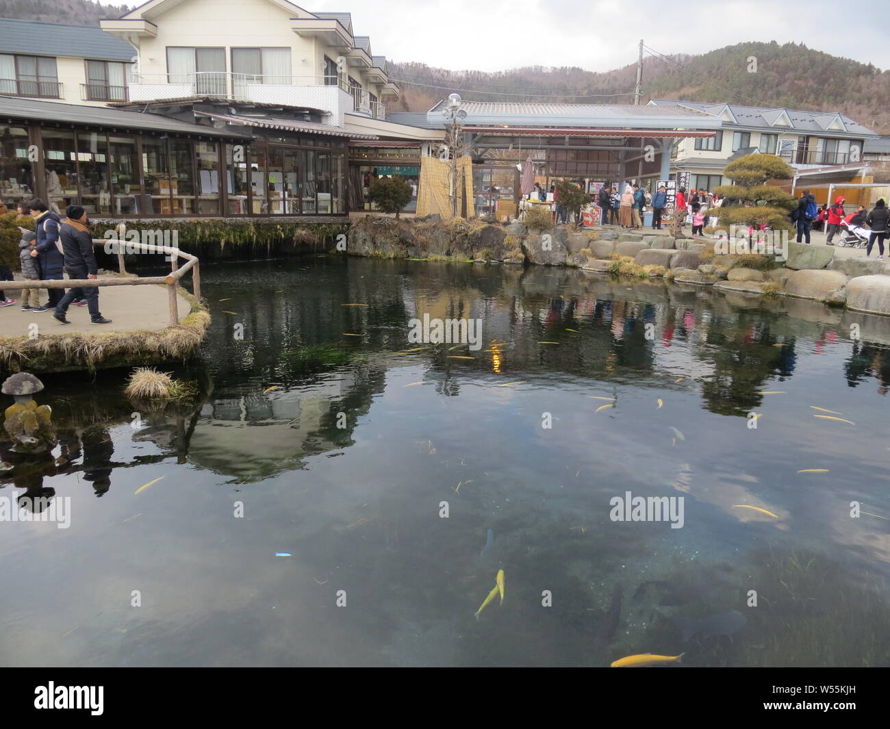 Tourists, most of whom are from Chinese mainland, visit the Oshino ...