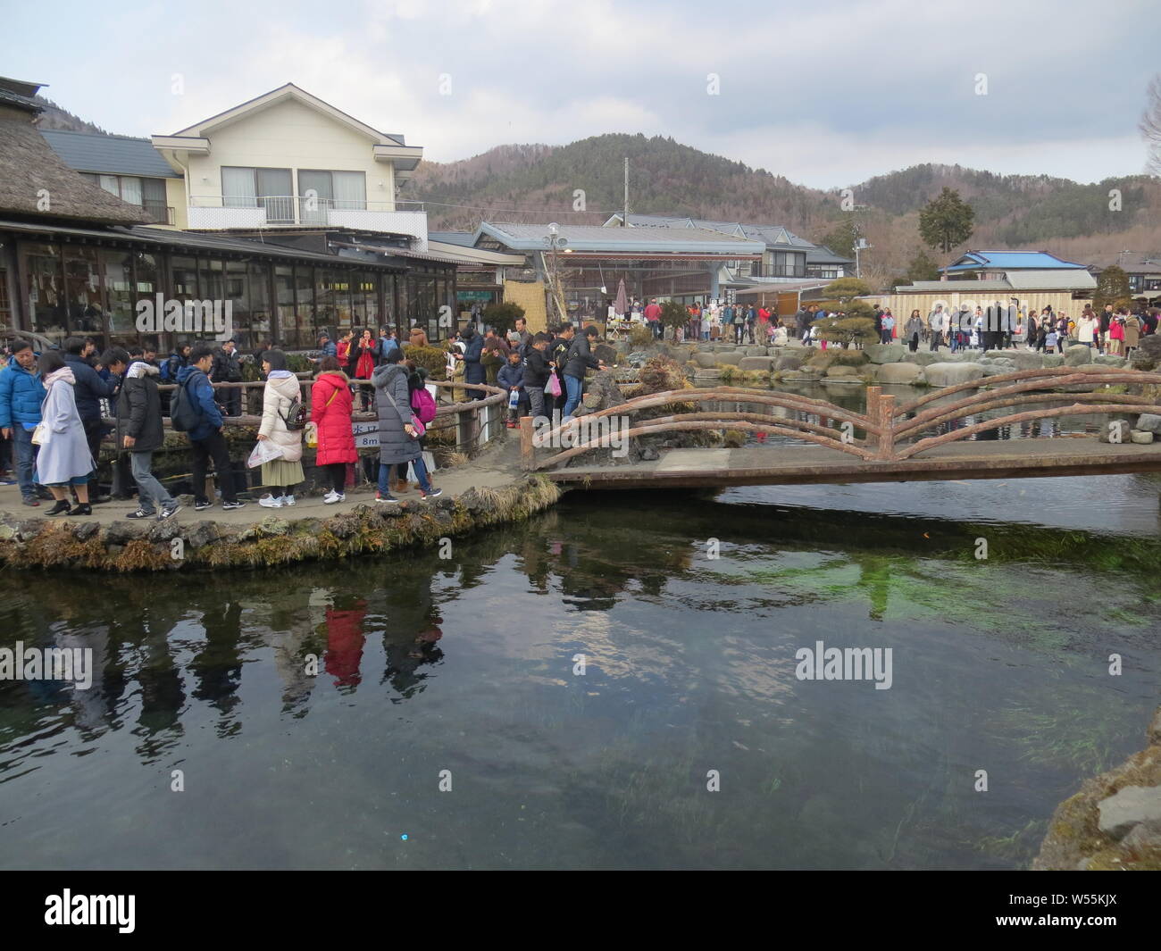 Tourists, most of whom are from Chinese mainland, visit the Oshino ...