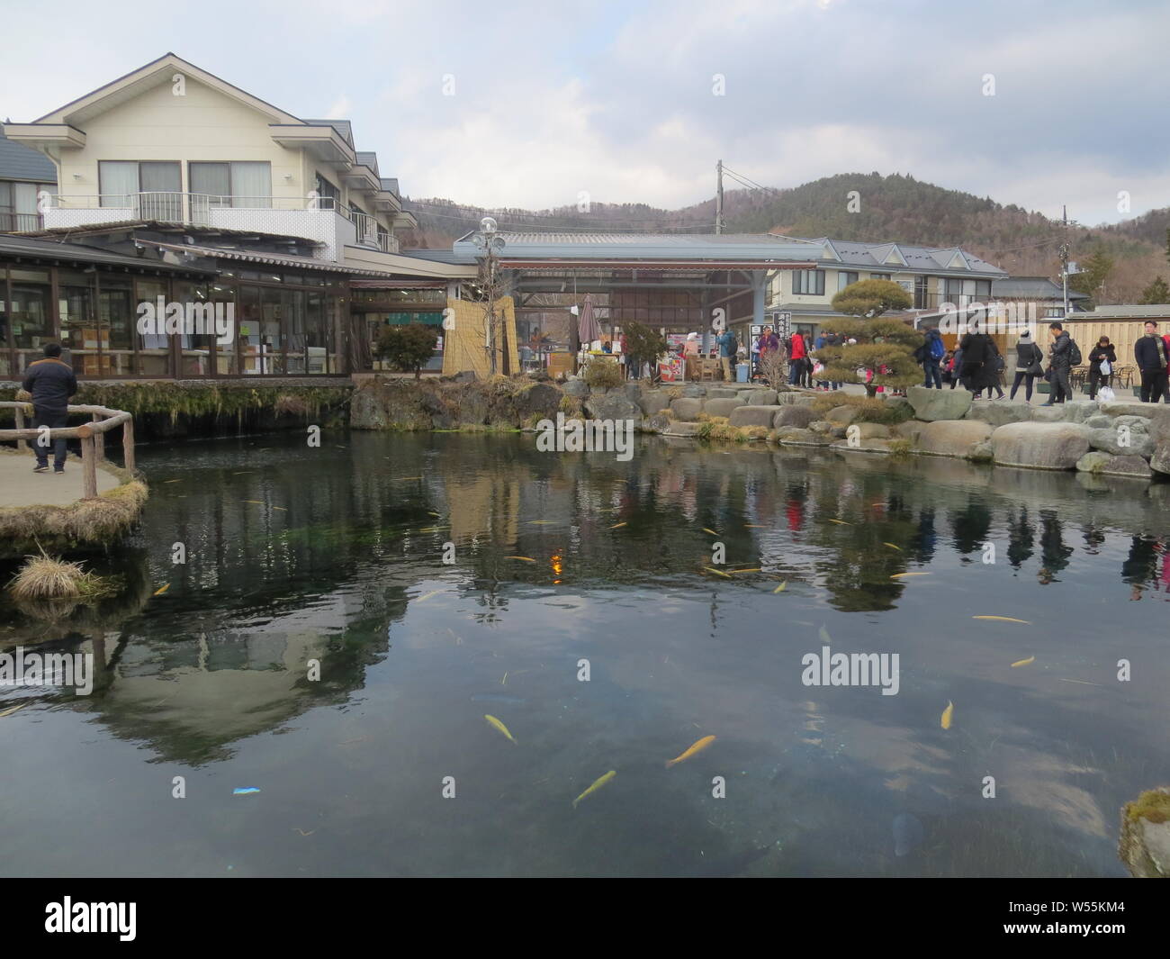 Tourists, most of whom are from Chinese mainland, visit the Oshino ...