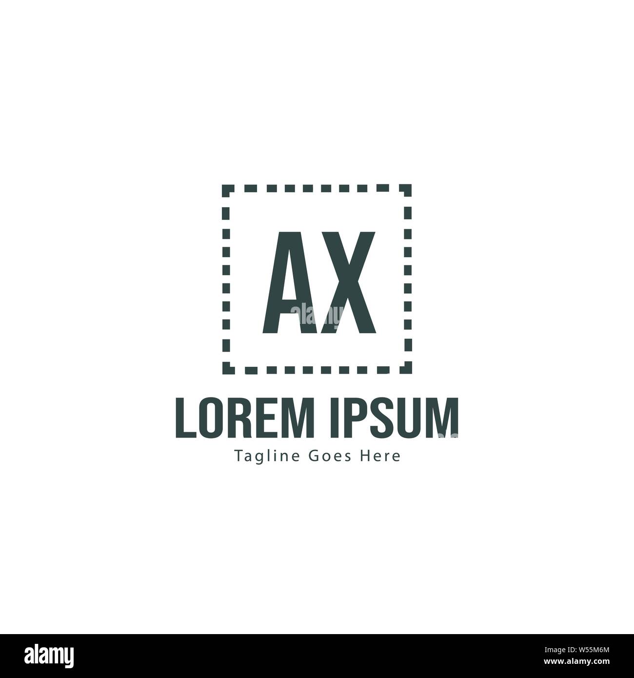 AX Letter Logo Design. Creative Modern AX Letters Icon Illustration ...