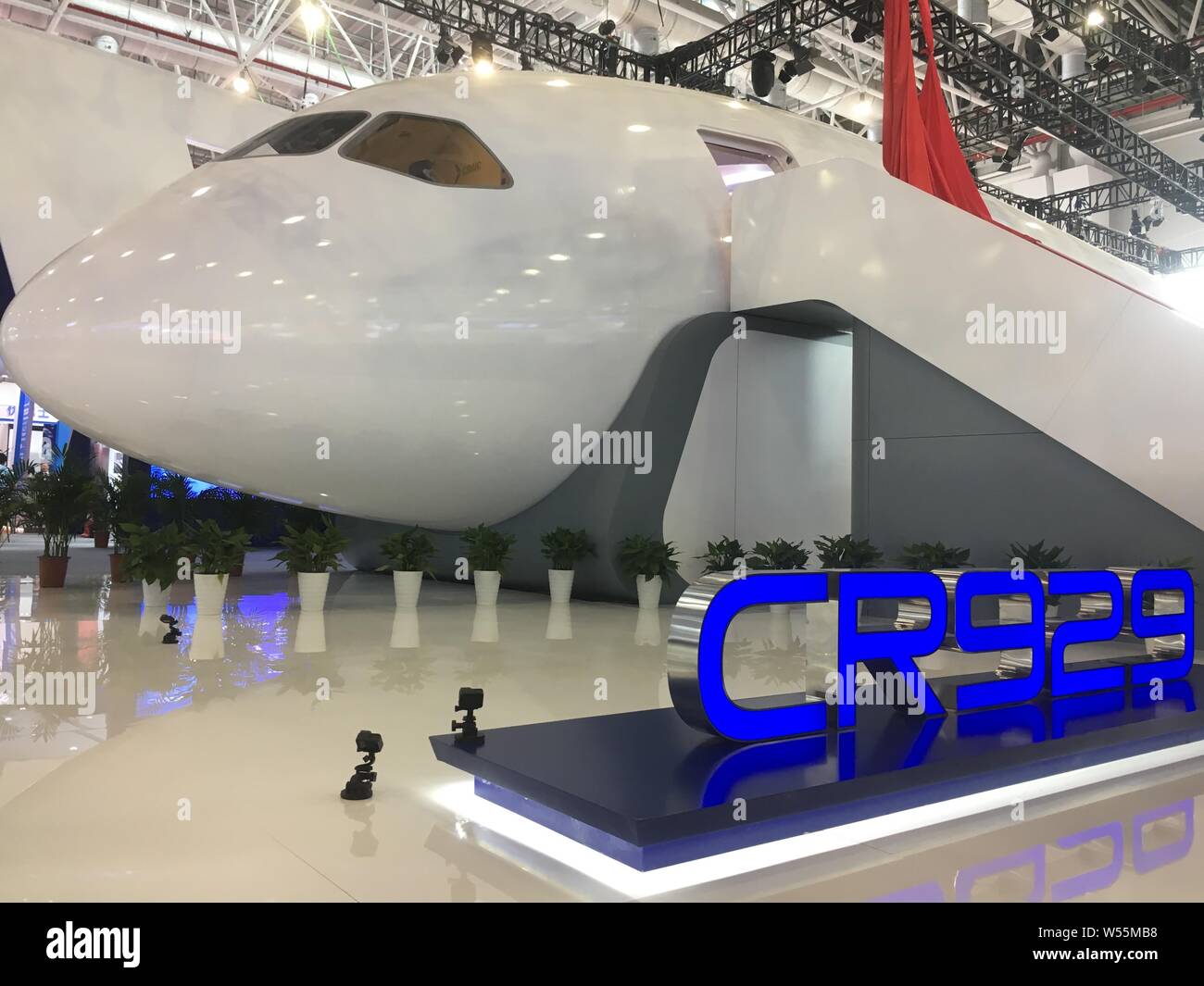 --FILE--A full-size mock-up of the CR929 widebody passenger jet displayed by Sino-Russian joint ...