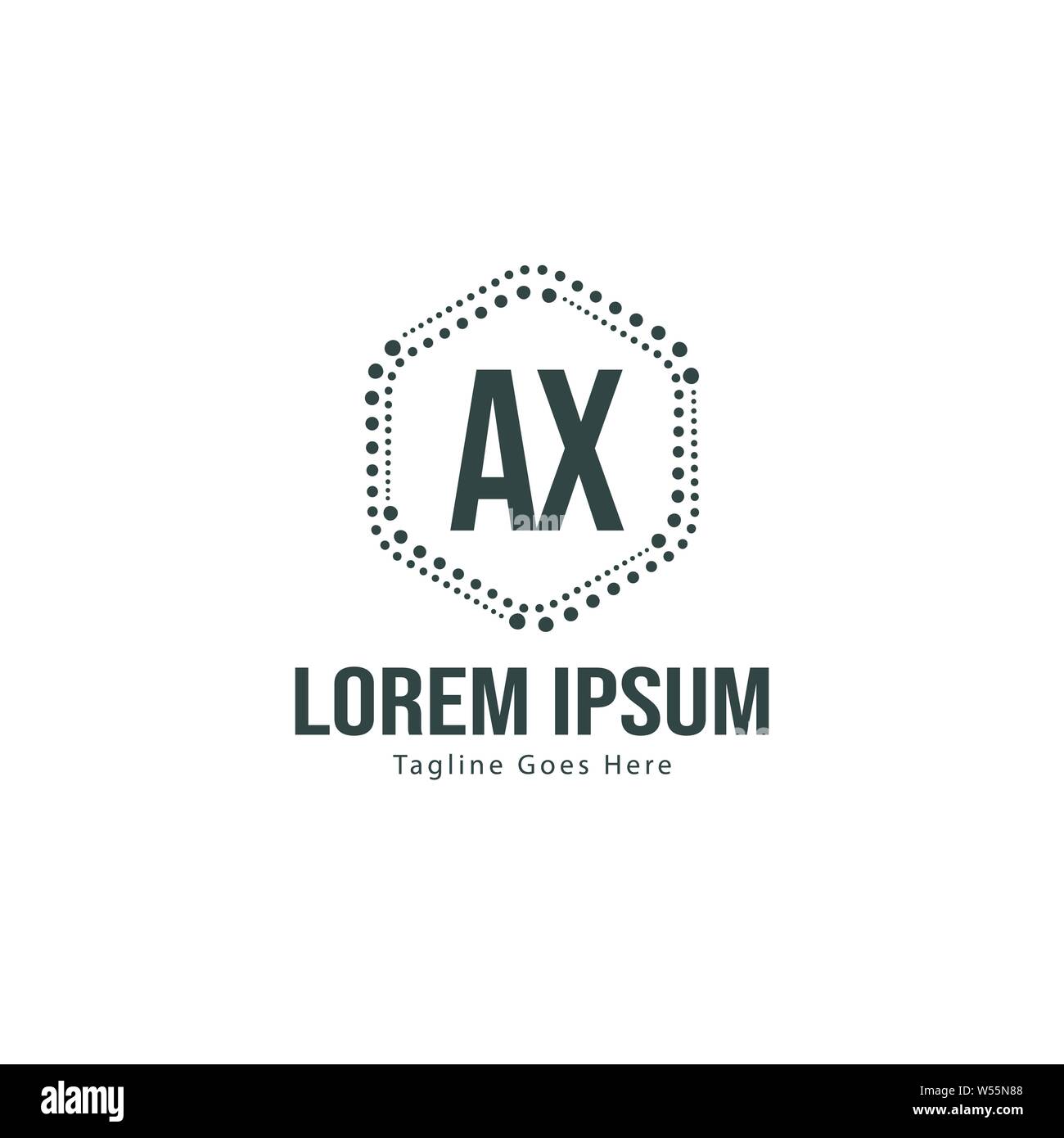 AX Letter Logo Design. Creative Modern AX Letters Icon Illustration ...