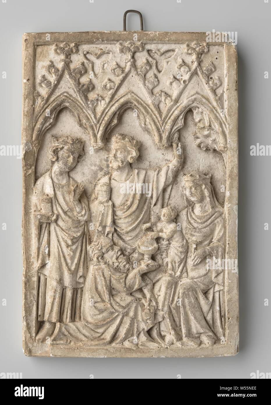 Adoration of the Kings, cast in plaster, Cast in plaster of a middle ...
