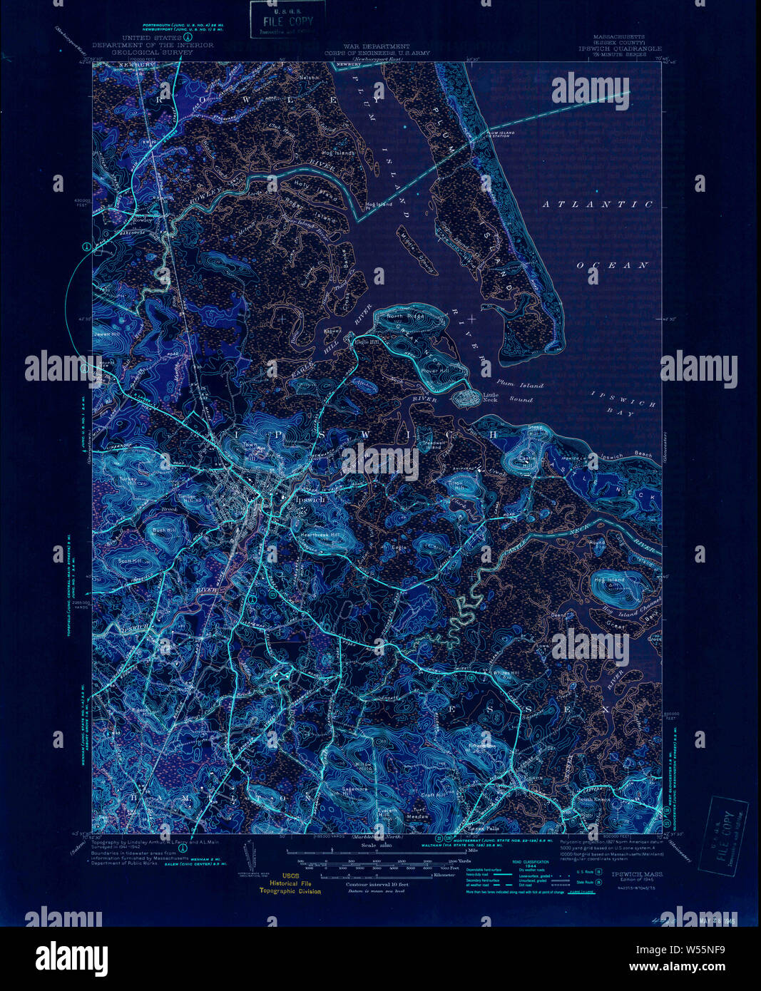 Map of ipswich massachusetts hi-res stock photography and images - Alamy