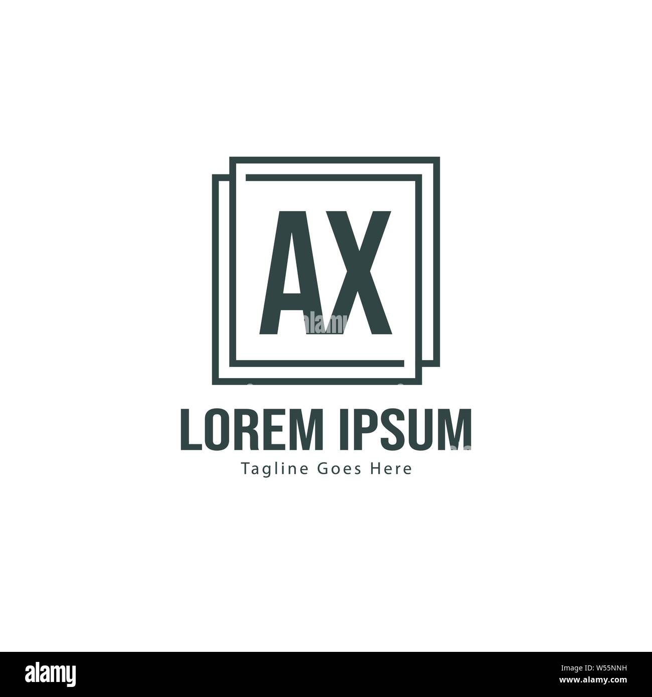 AX Letter Logo Design. Creative Modern AX Letters Icon Illustration ...