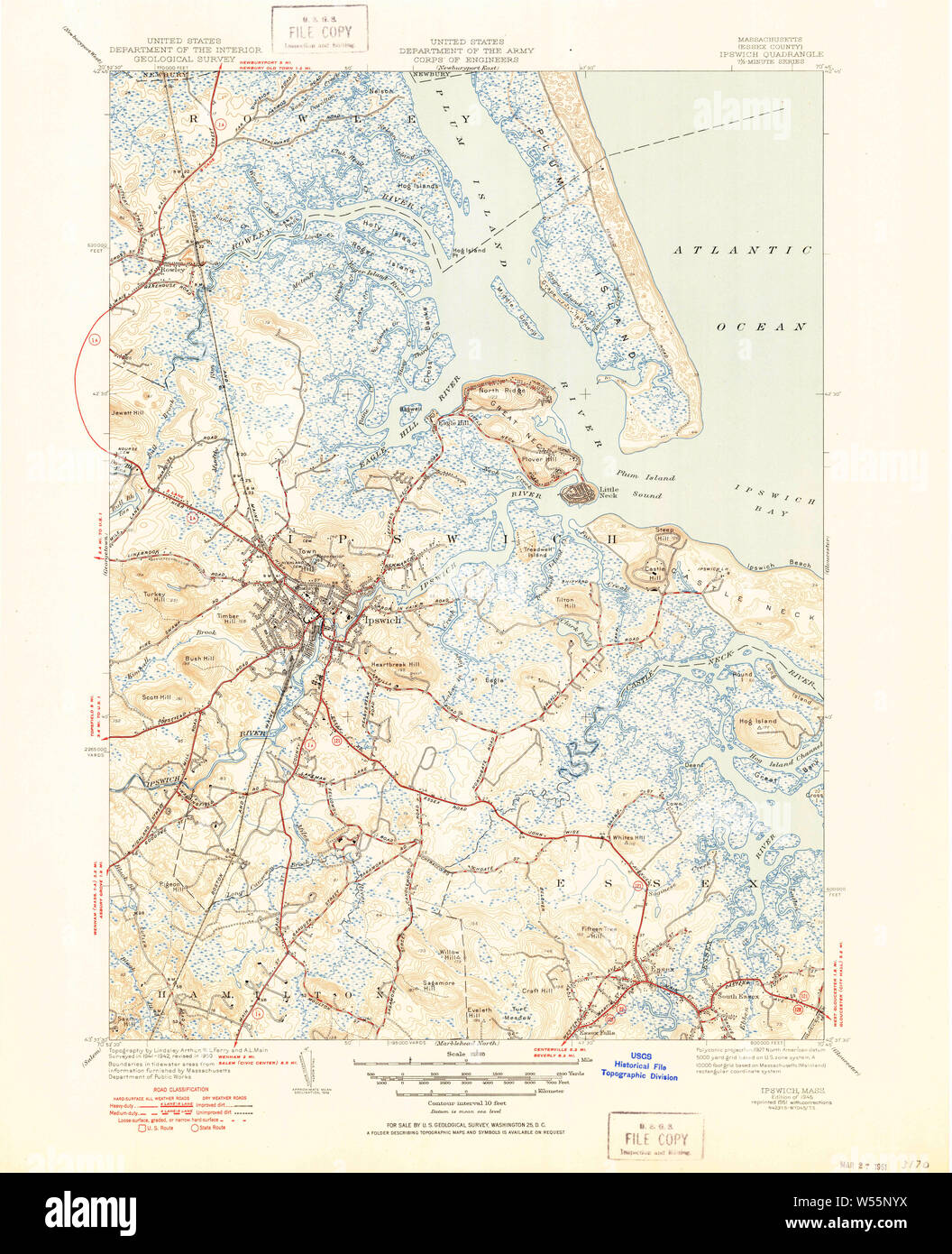 Map of ipswich massachusetts hi-res stock photography and images - Alamy