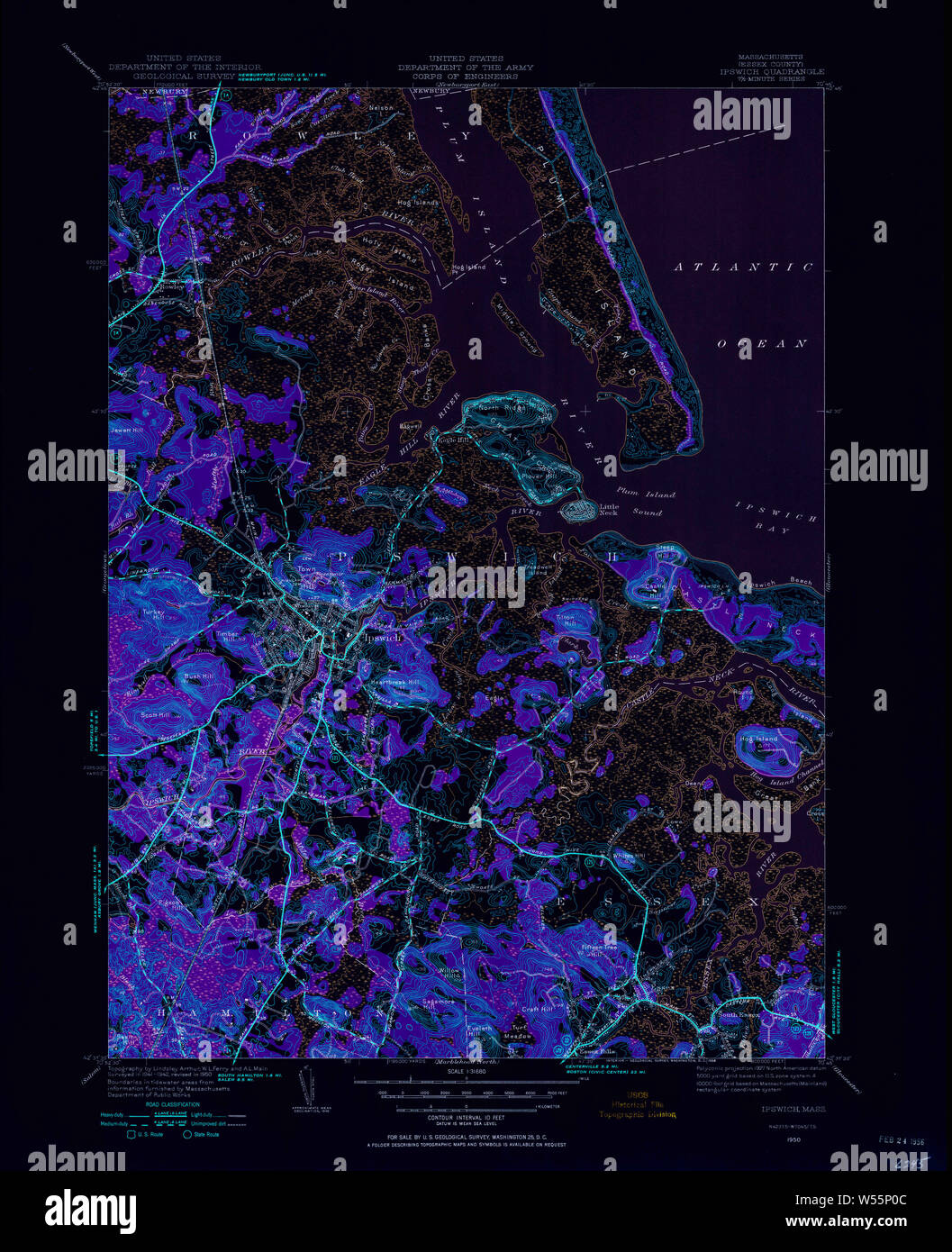 Map of ipswich massachusetts hi-res stock photography and images - Alamy