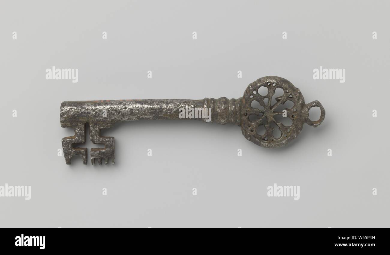 Venetian key or pipe key, 'Venetian key' with rose in the round handle ...