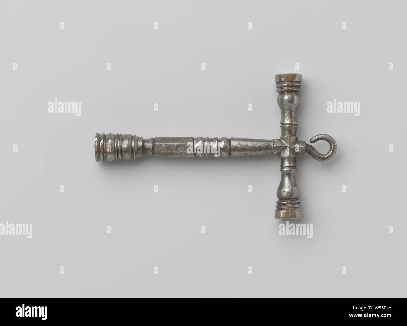 Key, Profiled T-shaped key, provided with a hook at the top., 1800 ...