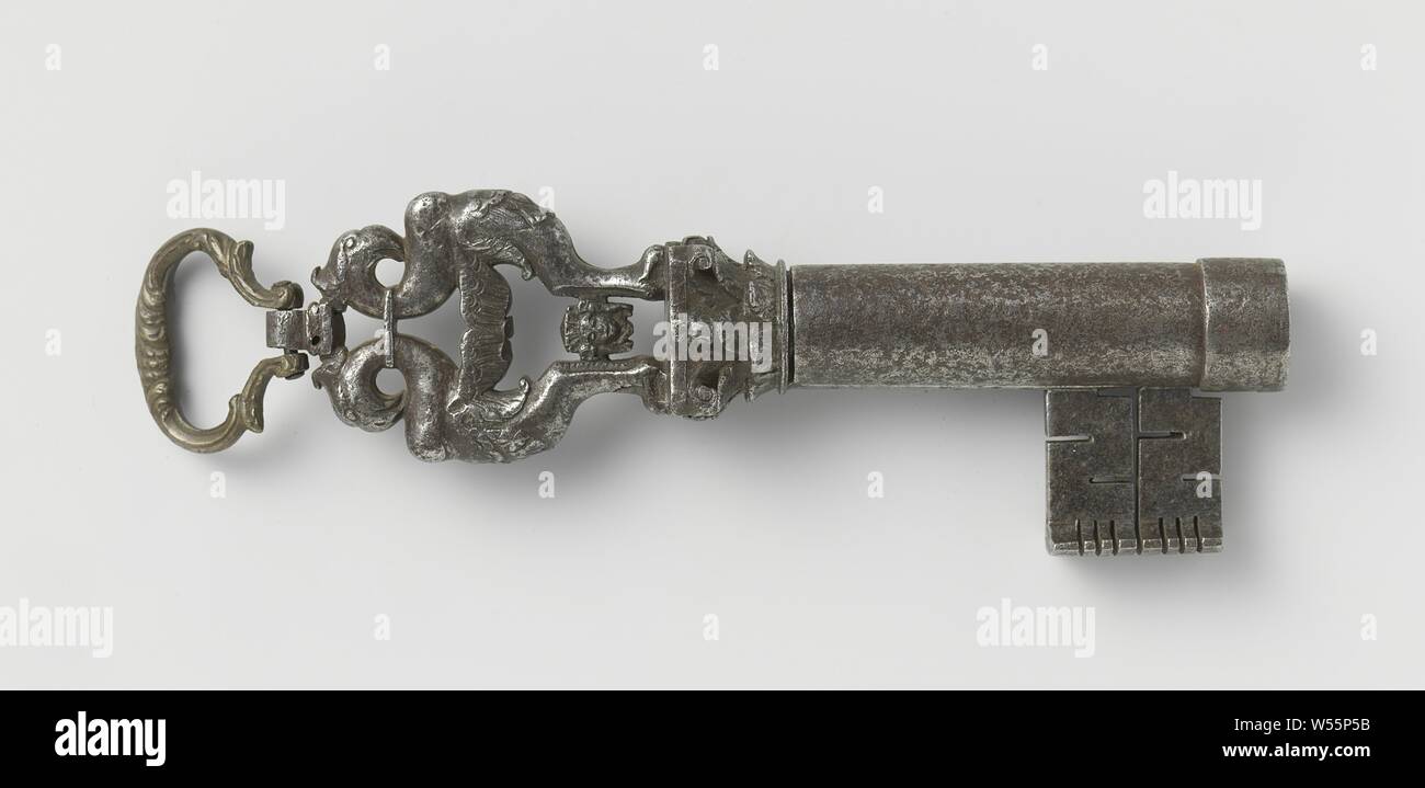 Key, Hammered key with associated form bush. The drilled shaft is ...
