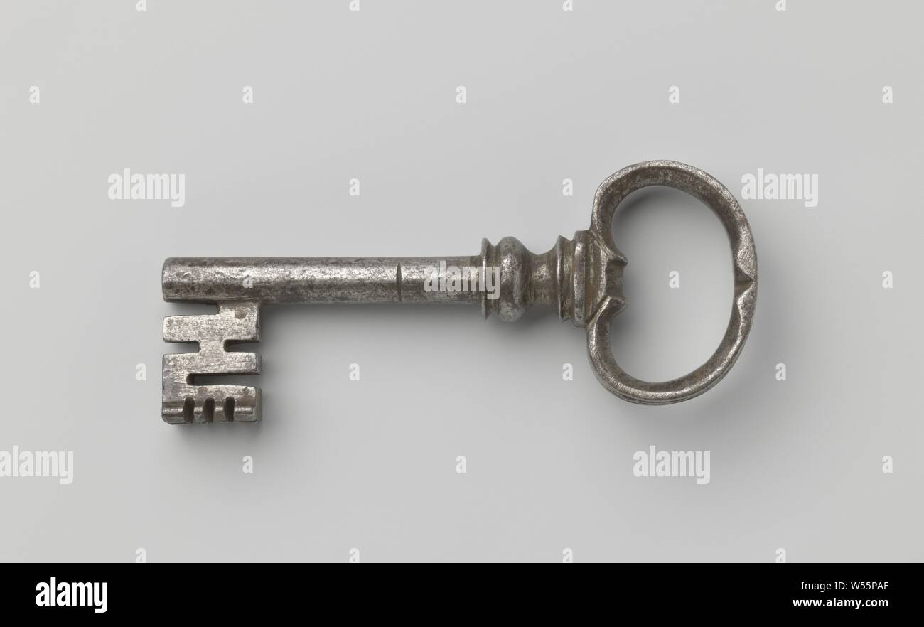 Key, Key with bean-shaped eye. The eye is formed by a downward-facing ...