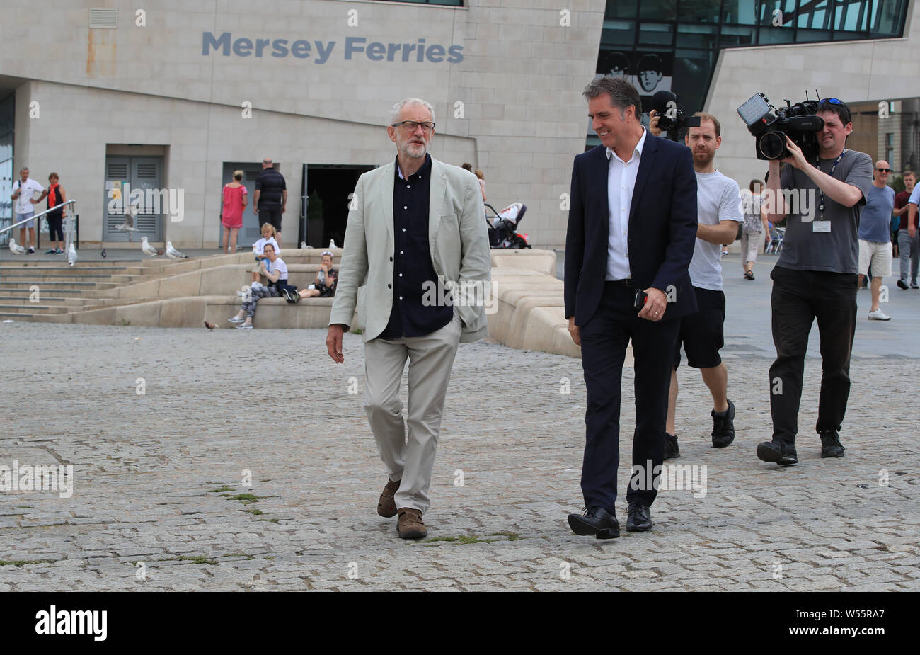 Labour leader Jeremy Corbyn, with Metro Mayor of the Liverpool City ...