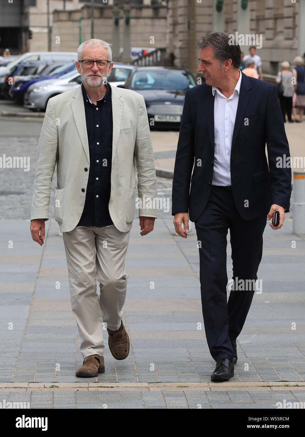 Labour leader Jeremy Corbyn, with Metro Mayor of the Liverpool City ...