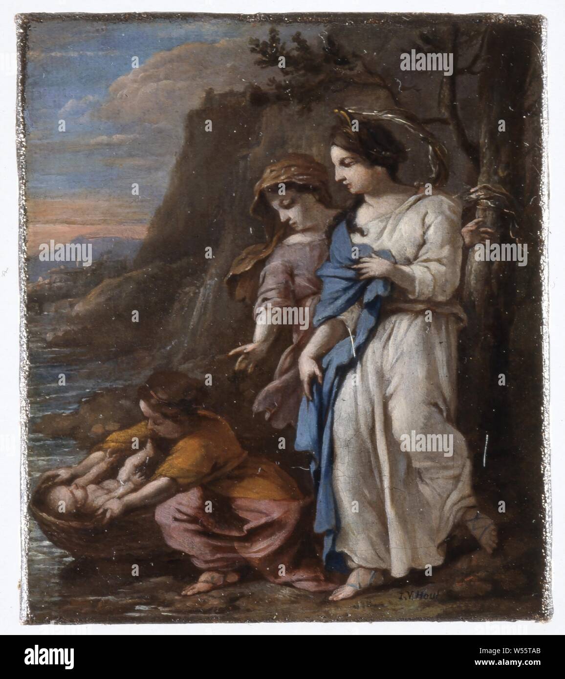 Finding of Moses, Chimney piece in the delivery room of a dollhouse ...