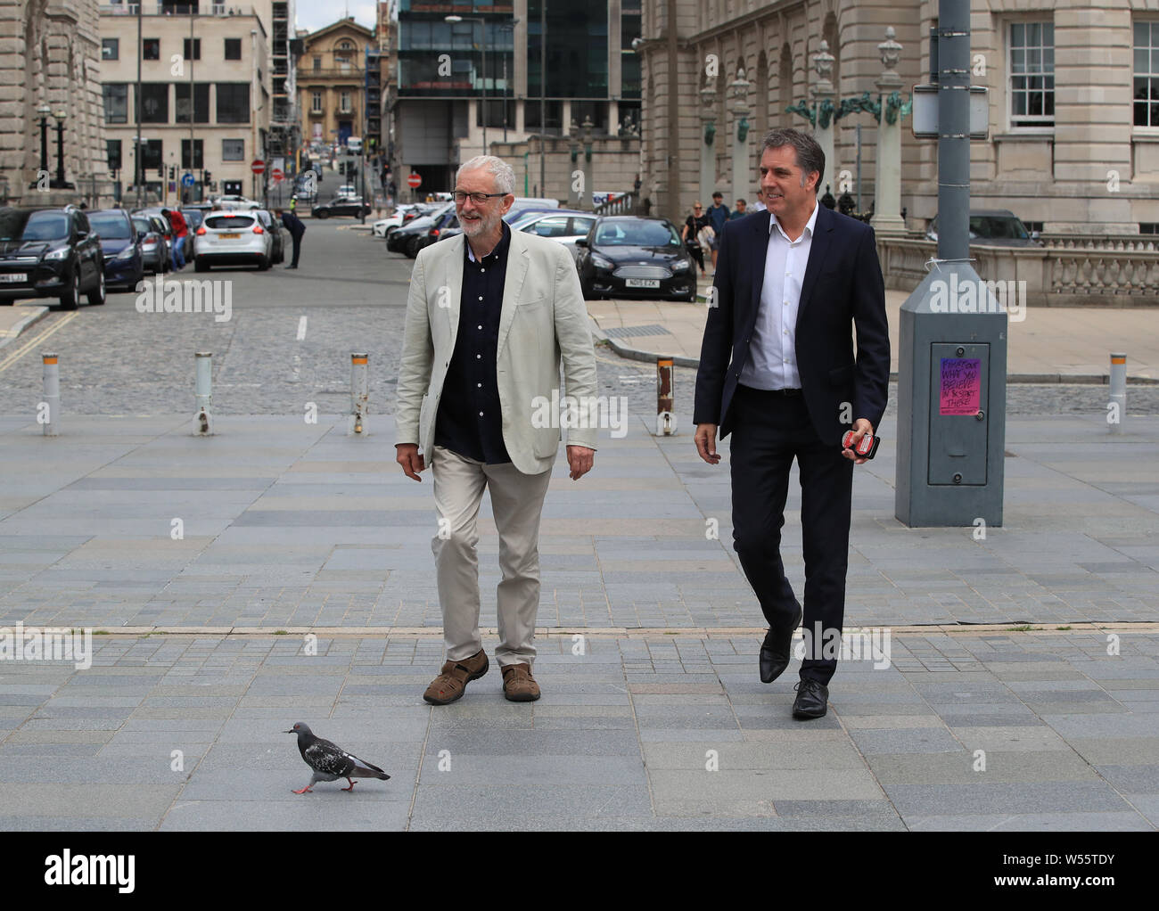 Labour leader Jeremy Corbyn, with Metro Mayor of the Liverpool City ...