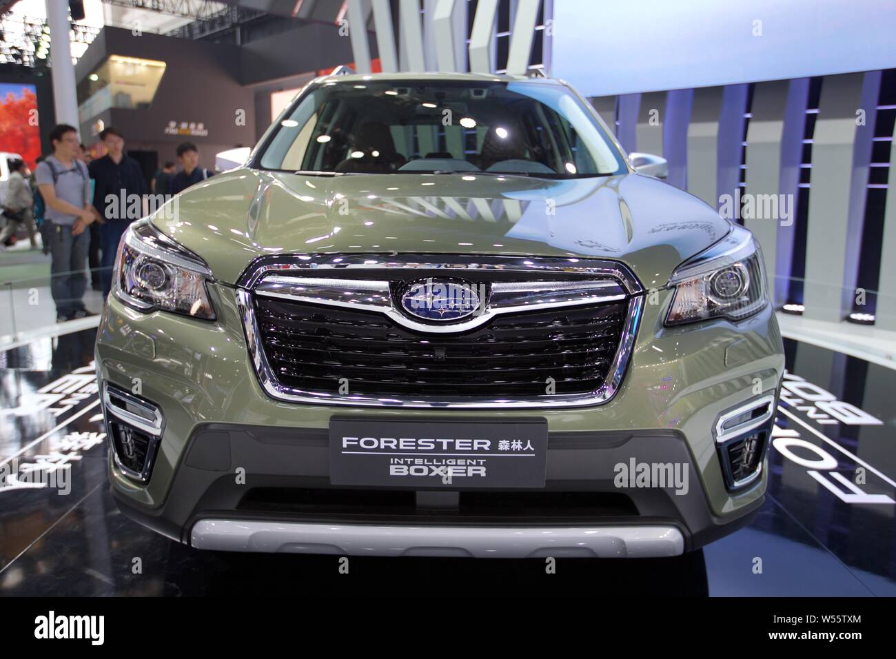 --FILE--An Intelligent Boxer car of Subaru Forester is displayed during ...