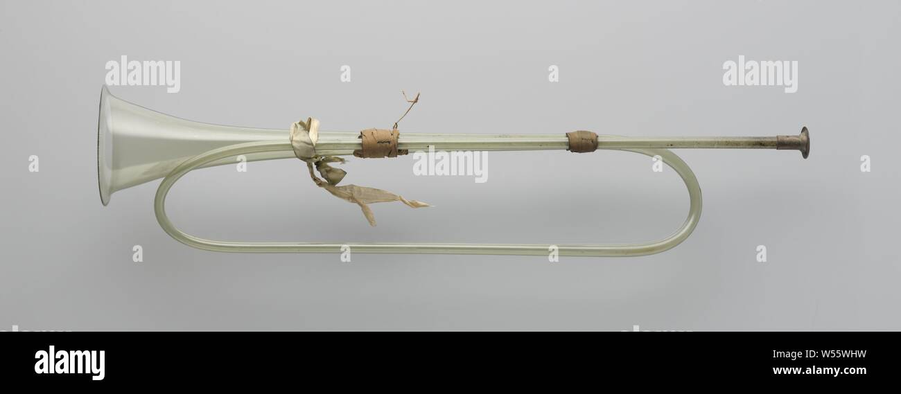 Glass Trumpet, Smooth tube bent in trumpet shape, ending in a fairly ...