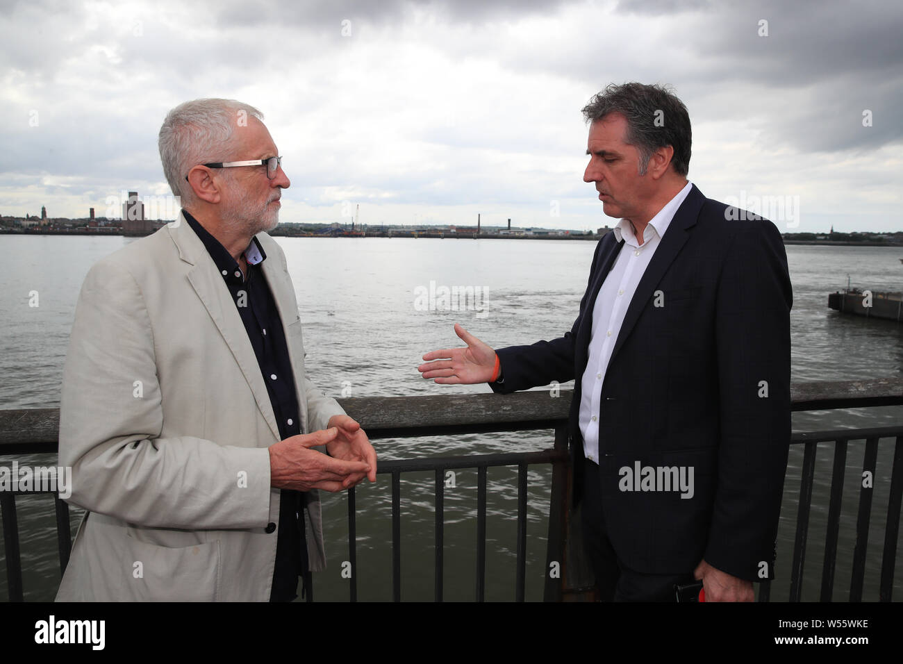 Labour leader Jeremy Corbyn, with Metro Mayor of the Liverpool City ...