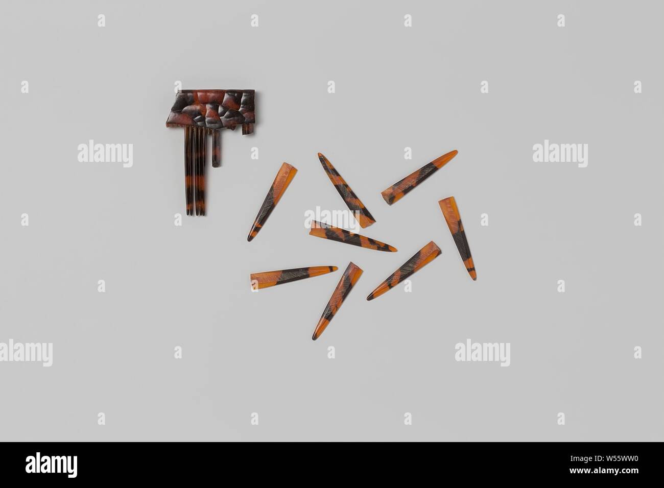 Hair comb of turtle, straight model, half with fine, half with coarse ...