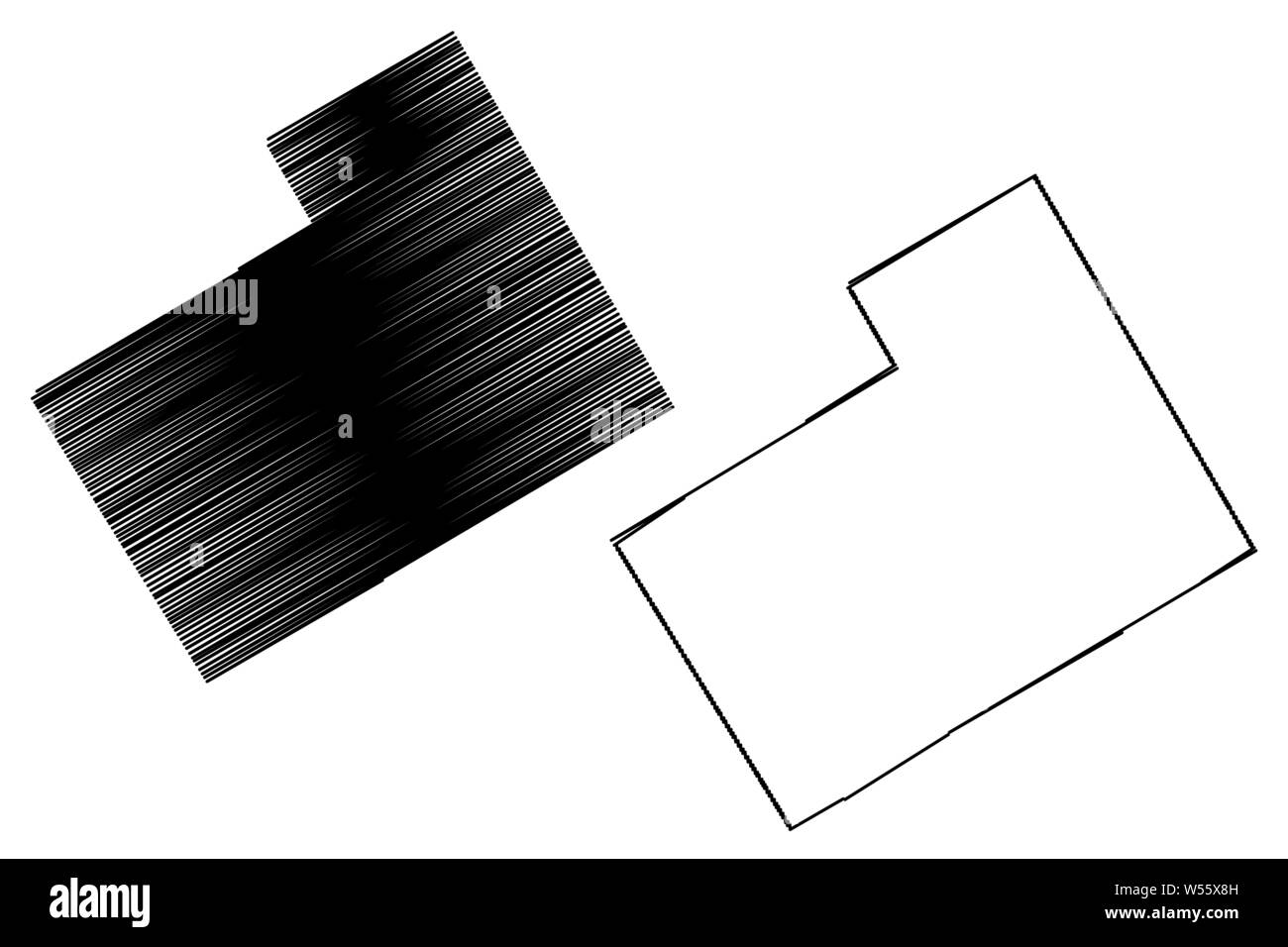 Hamilton vector outline map vector vectors hi-res stock photography and ...