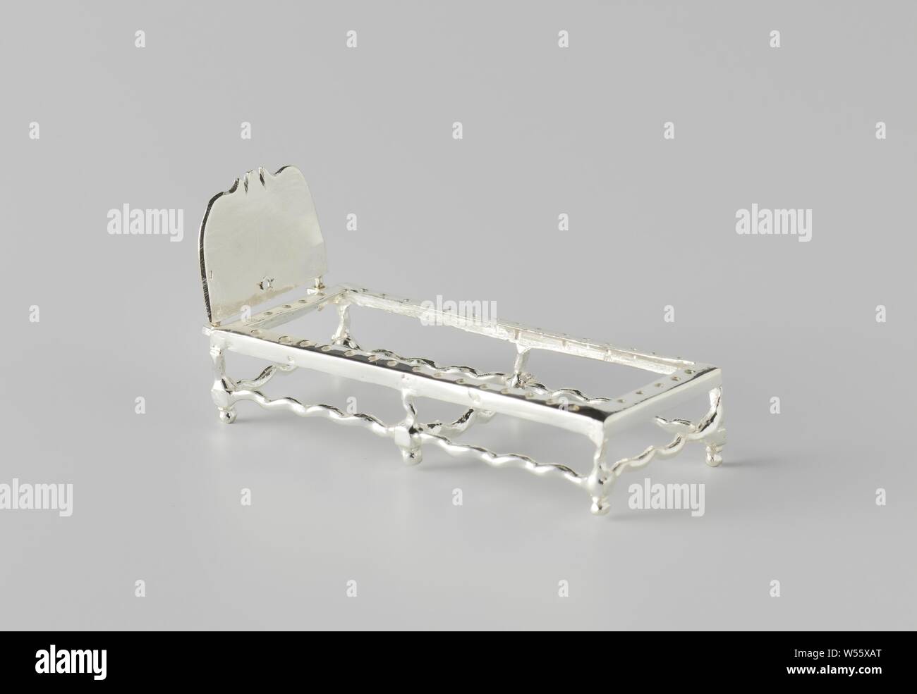 Rest bed, Rest bed with movable headboard and six legs. The legs are ...