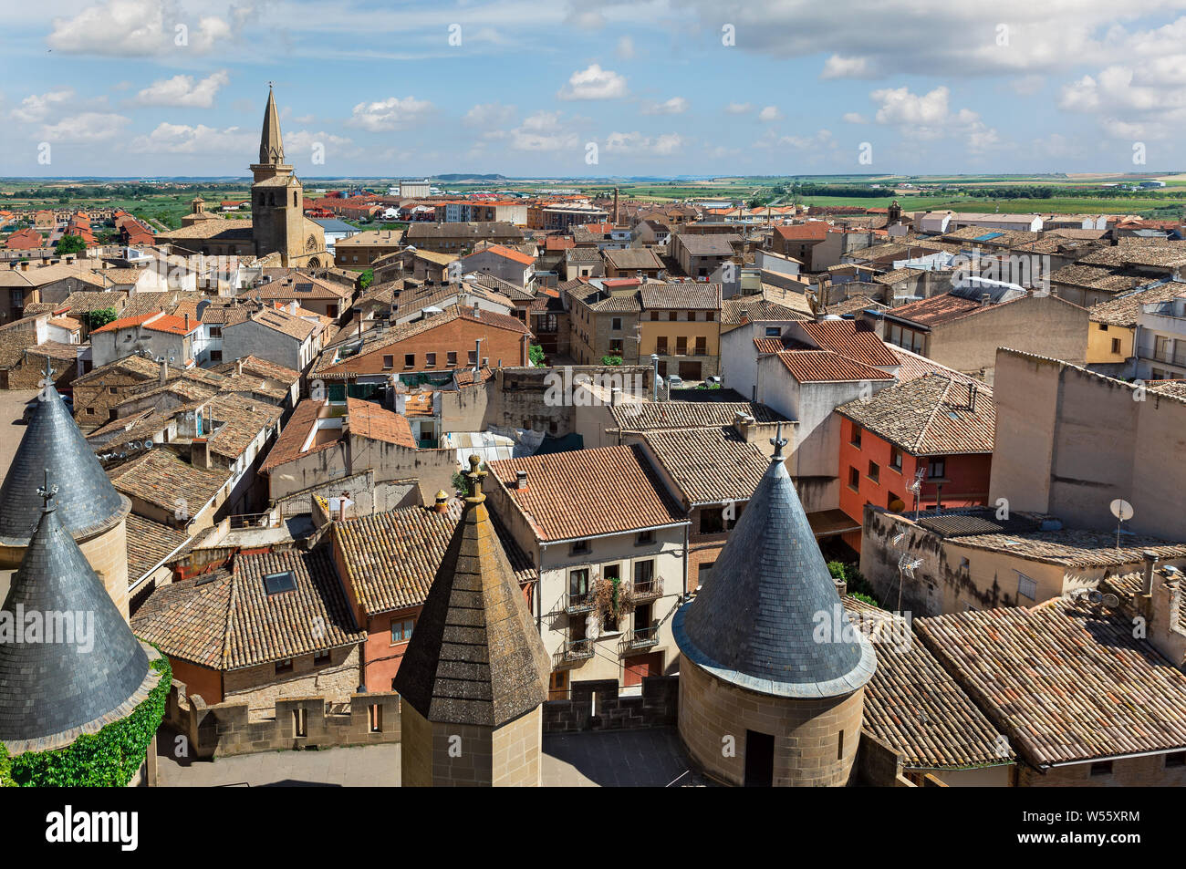 beautiful castle Olite in Spain Stock Photo - Alamy
