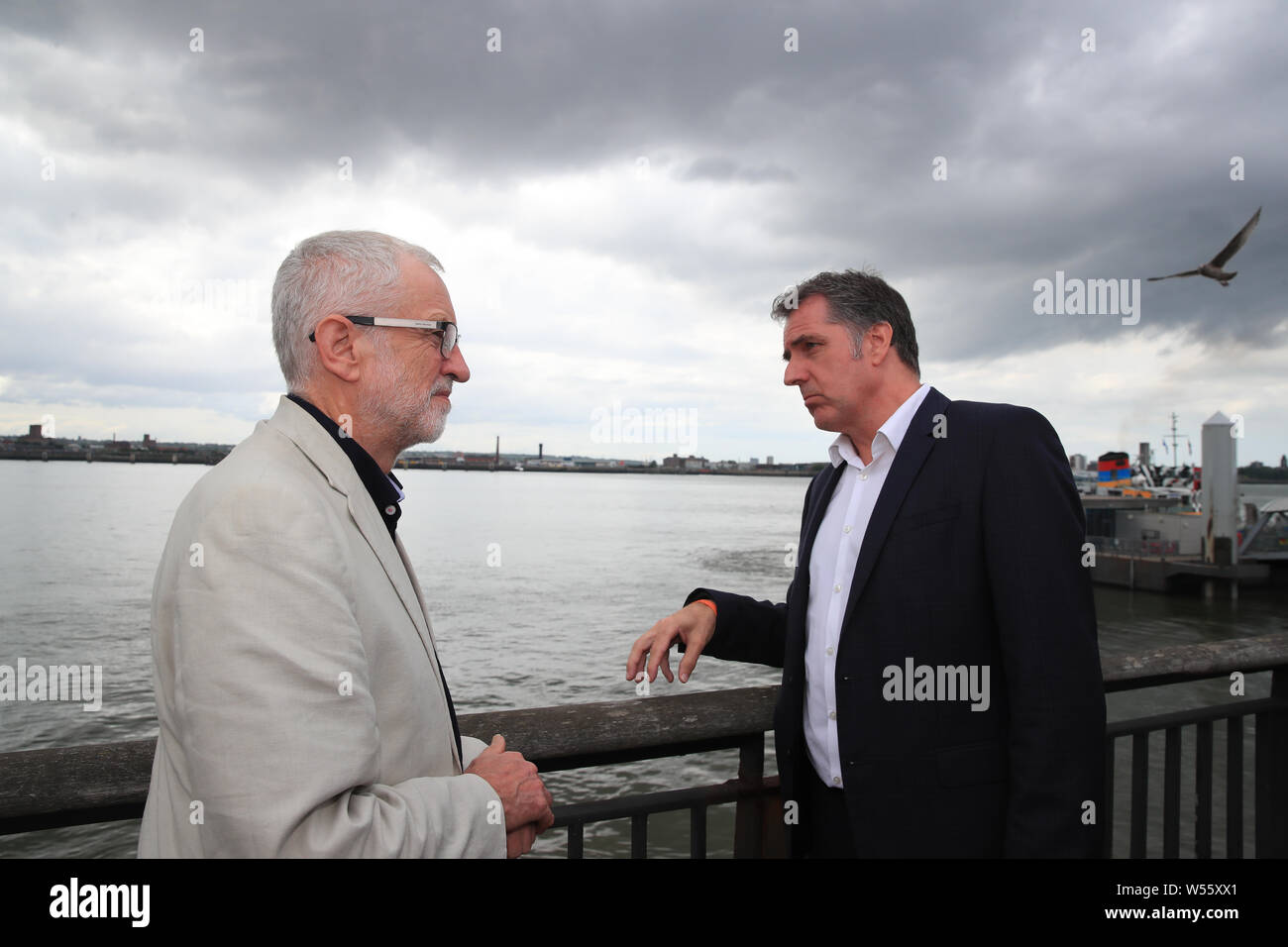 Labour leader Jeremy Corbyn, with Metro Mayor of the Liverpool City ...