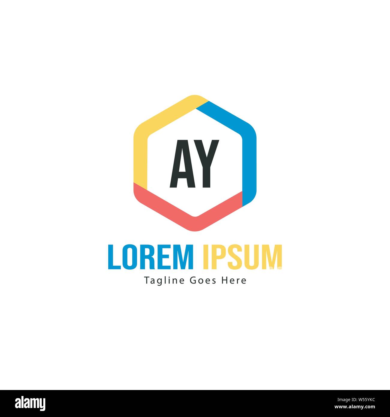 AY Letter Logo Design. Creative Modern AY Letters Icon Illustration ...