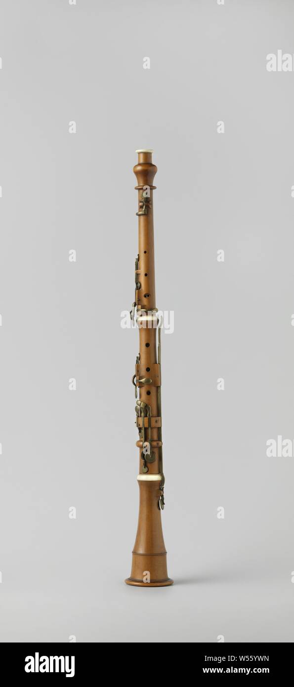 Oboe, Oboe of boxwood with three ivory rings and ten valves., anonymous ...