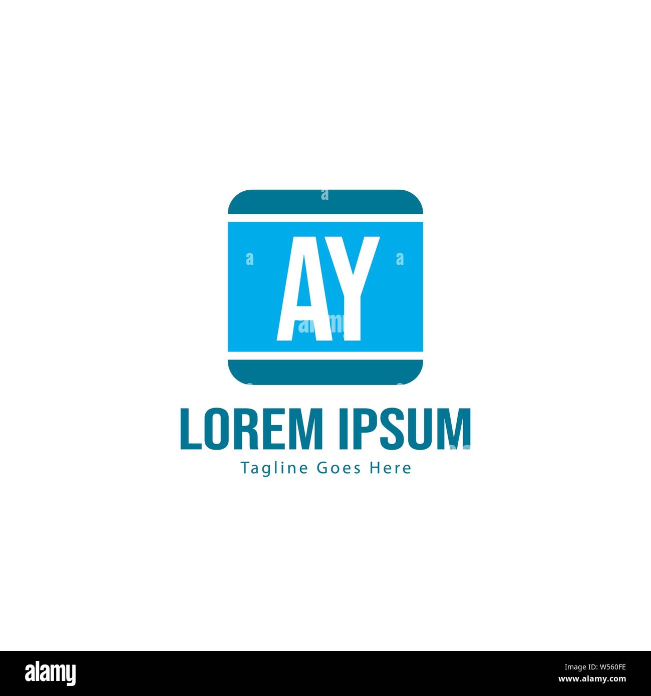 AY Letter Logo Design. Creative Modern AY Letters Icon Illustration ...