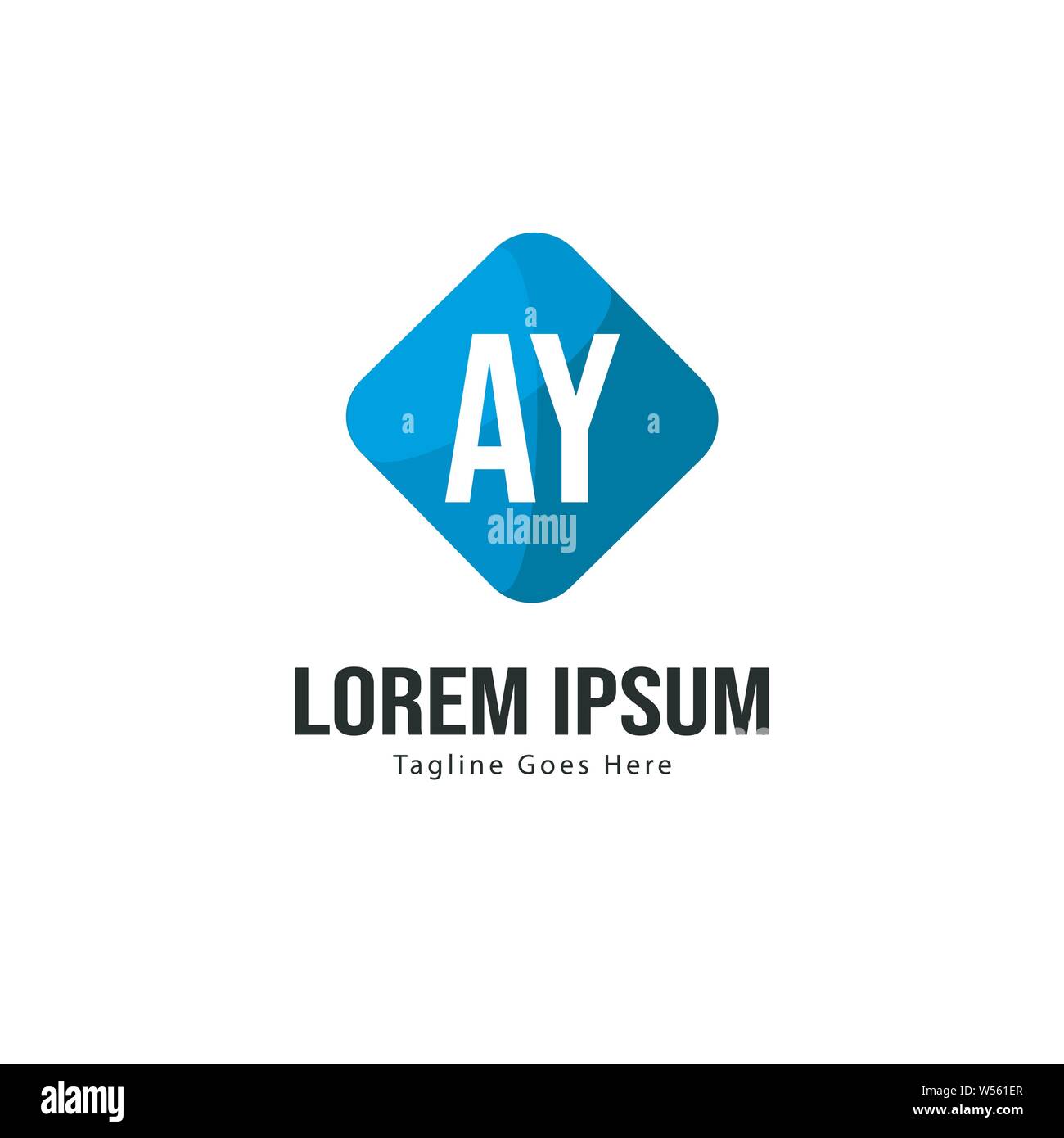 AY Letter Logo Design. Creative Modern AY Letters Icon Illustration ...