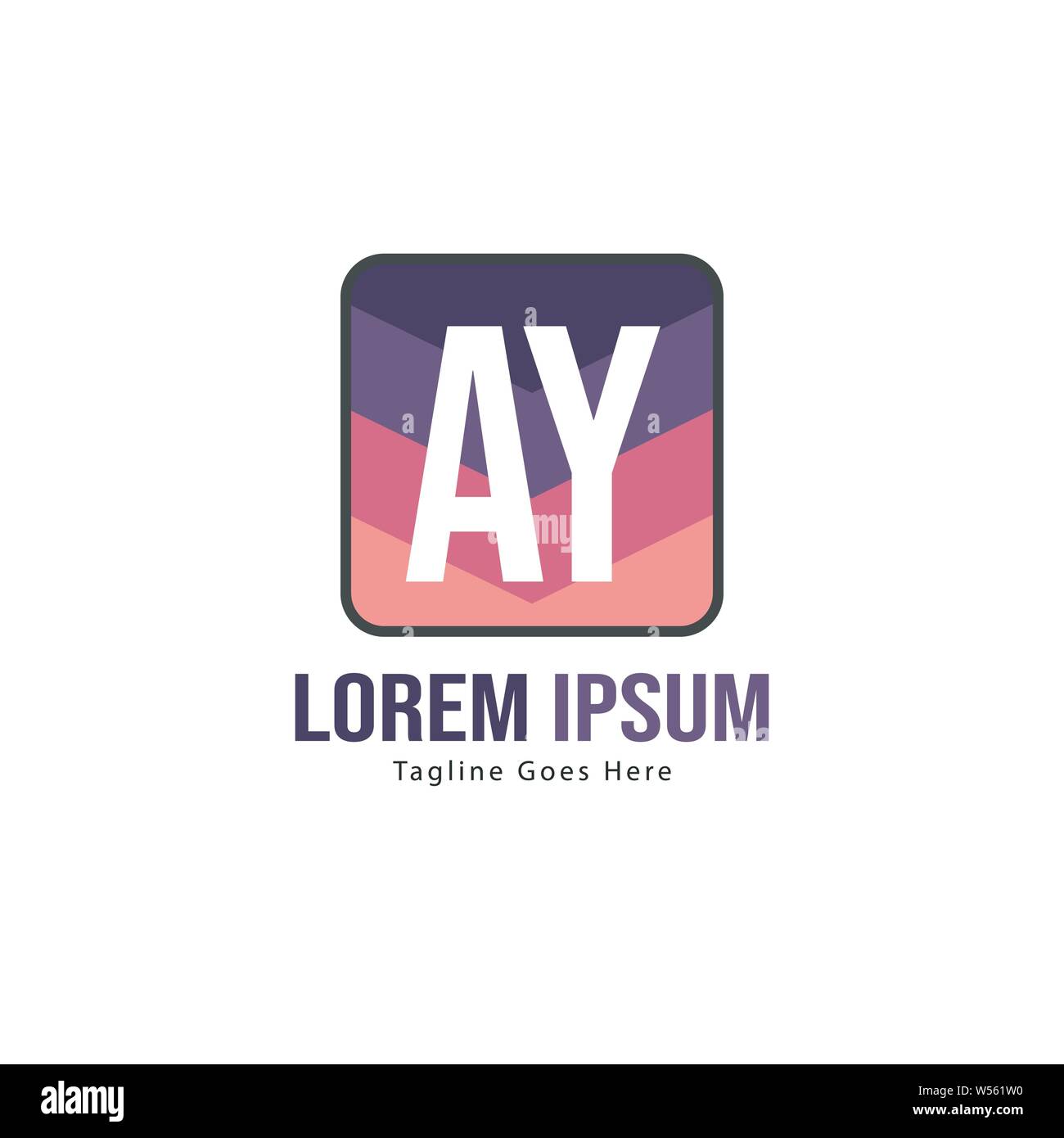 AY Letter Logo Design. Creative Modern AY Letters Icon Illustration ...