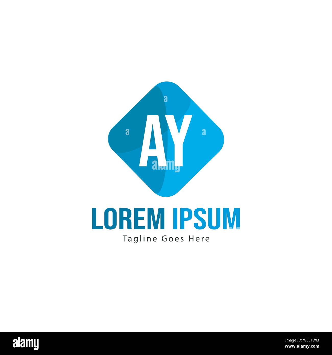 AY Letter Logo Design. Creative Modern AY Letters Icon Illustration ...