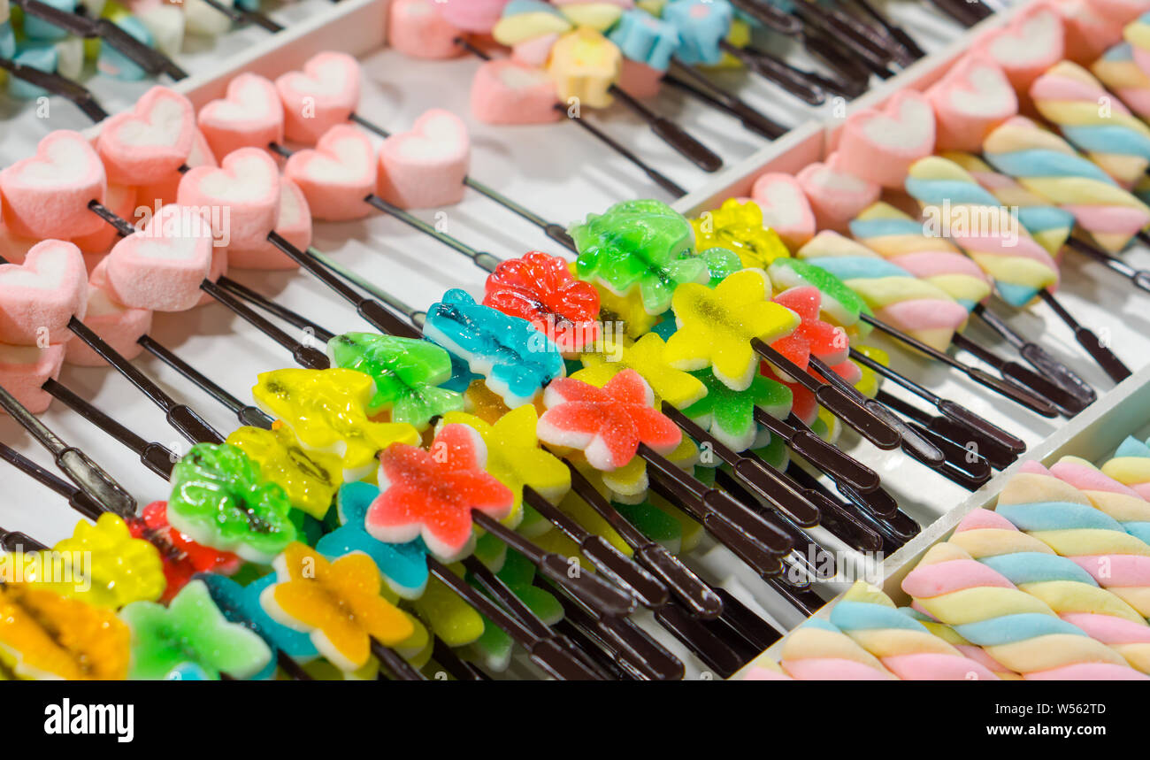 Colorful jelly,Jelly colorful rainbow colored close up Stock Photo - Alamy